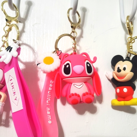 Accessories | Disney Stitch Pink Keychain 3d Silicone | Poshmark